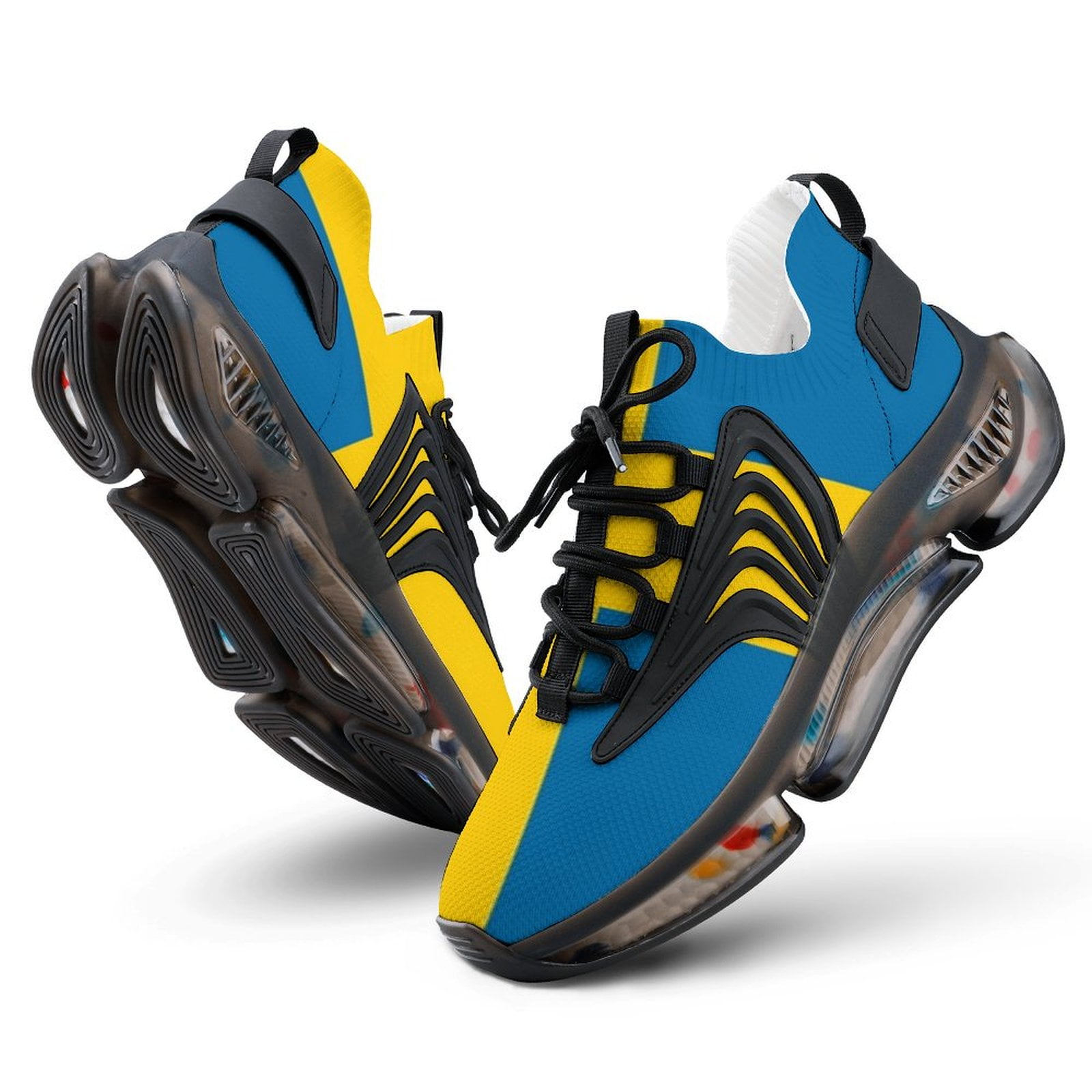 National Flag Sweden Blue Field Walking Shoes for Men Woman Lightweight ...