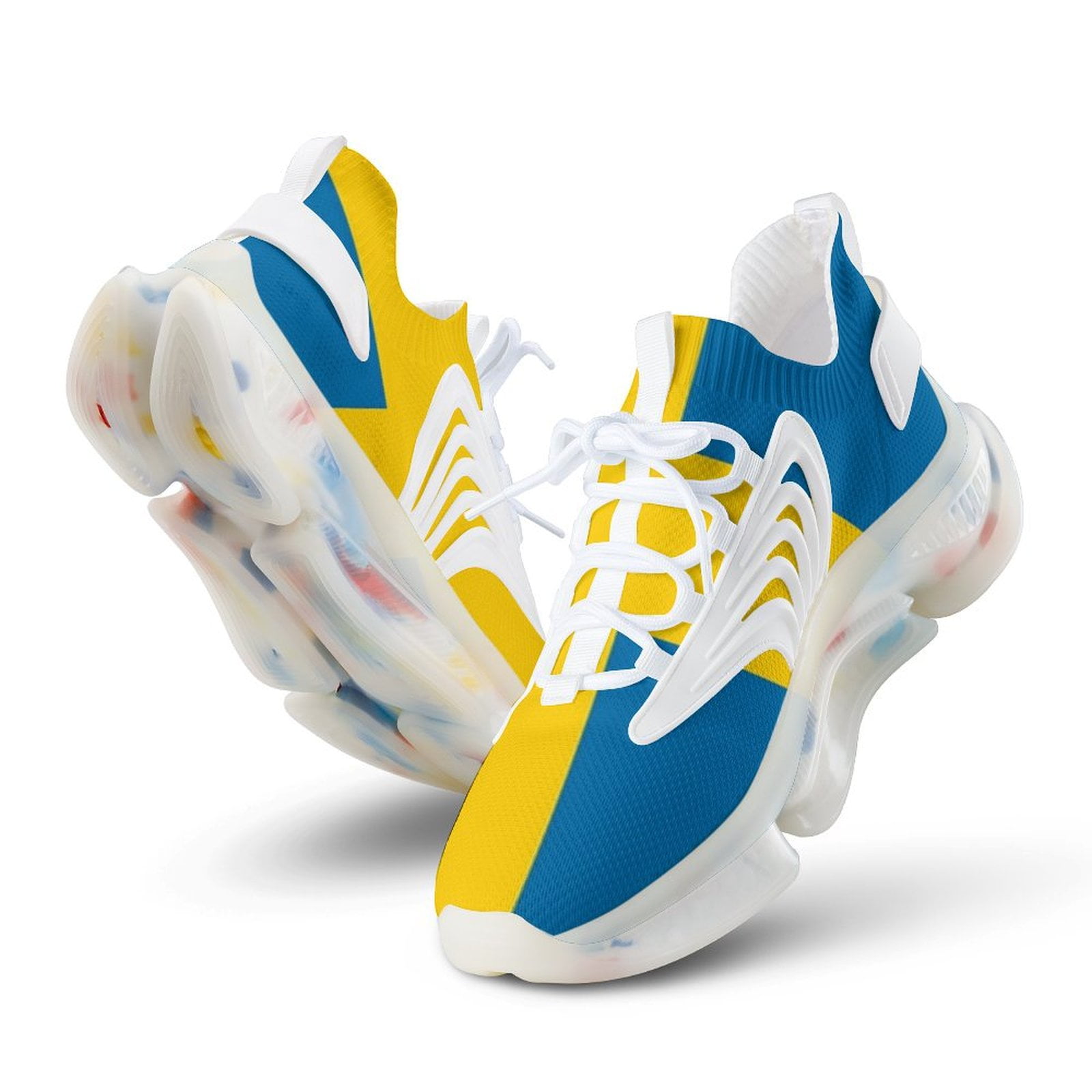 National Flag Sweden Blue Field Walking Shoes for Men Woman Lightweight ...