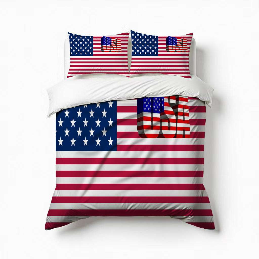 National Flag United States America USA Bedding Set 3 Pcs Soft ...