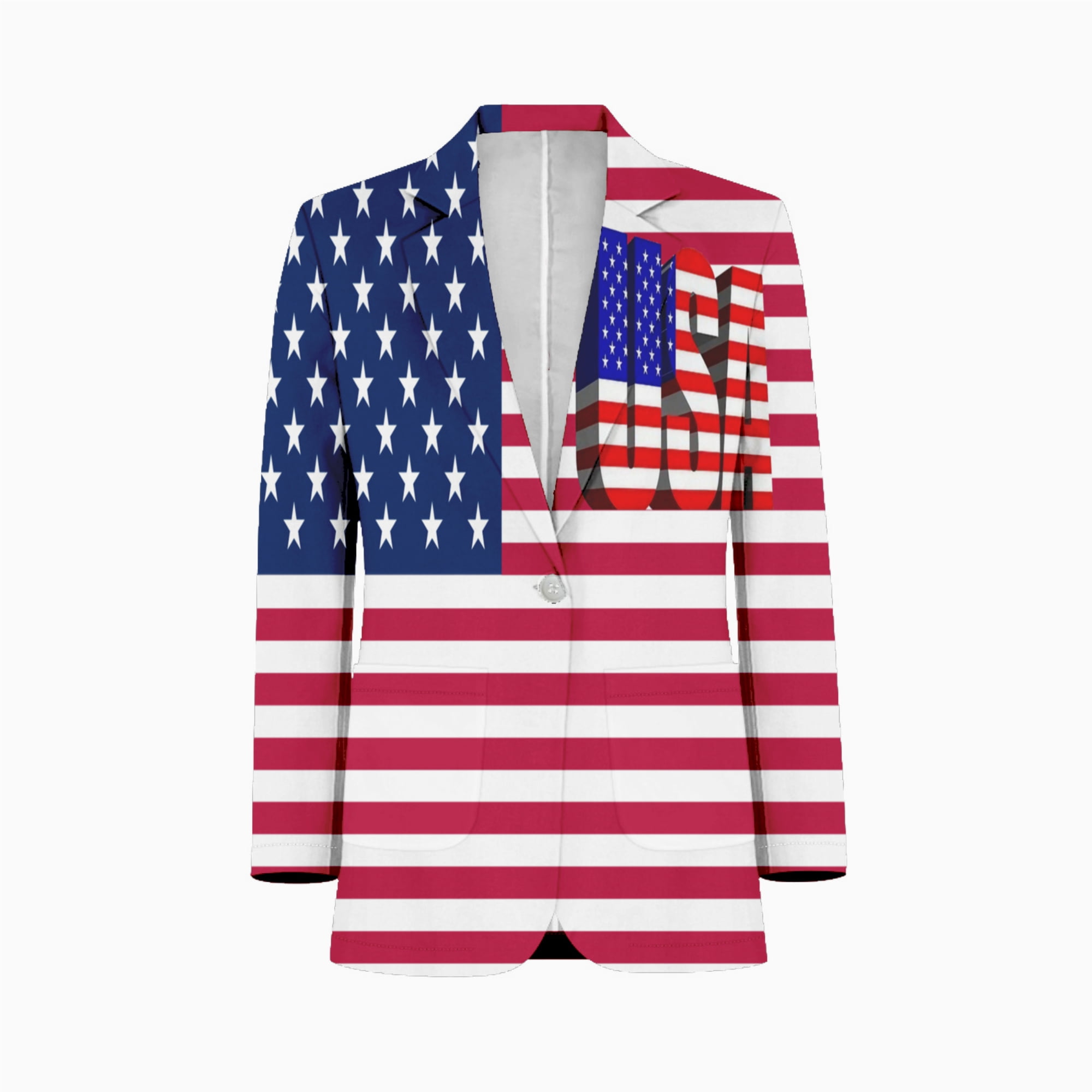 National Flag United States America USA Mens Suits Shawl Collar Slim ...