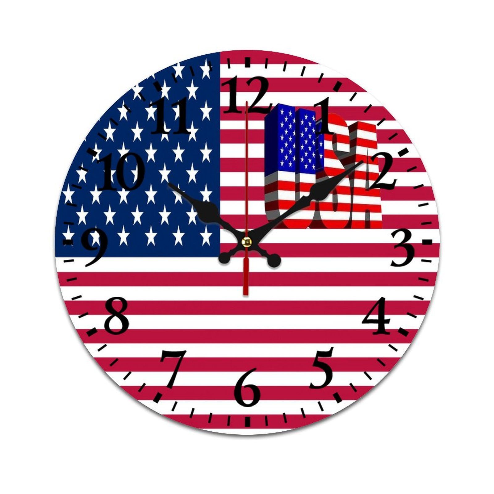National Flag United States America USA Wall Clock Modern Design Clocks ...