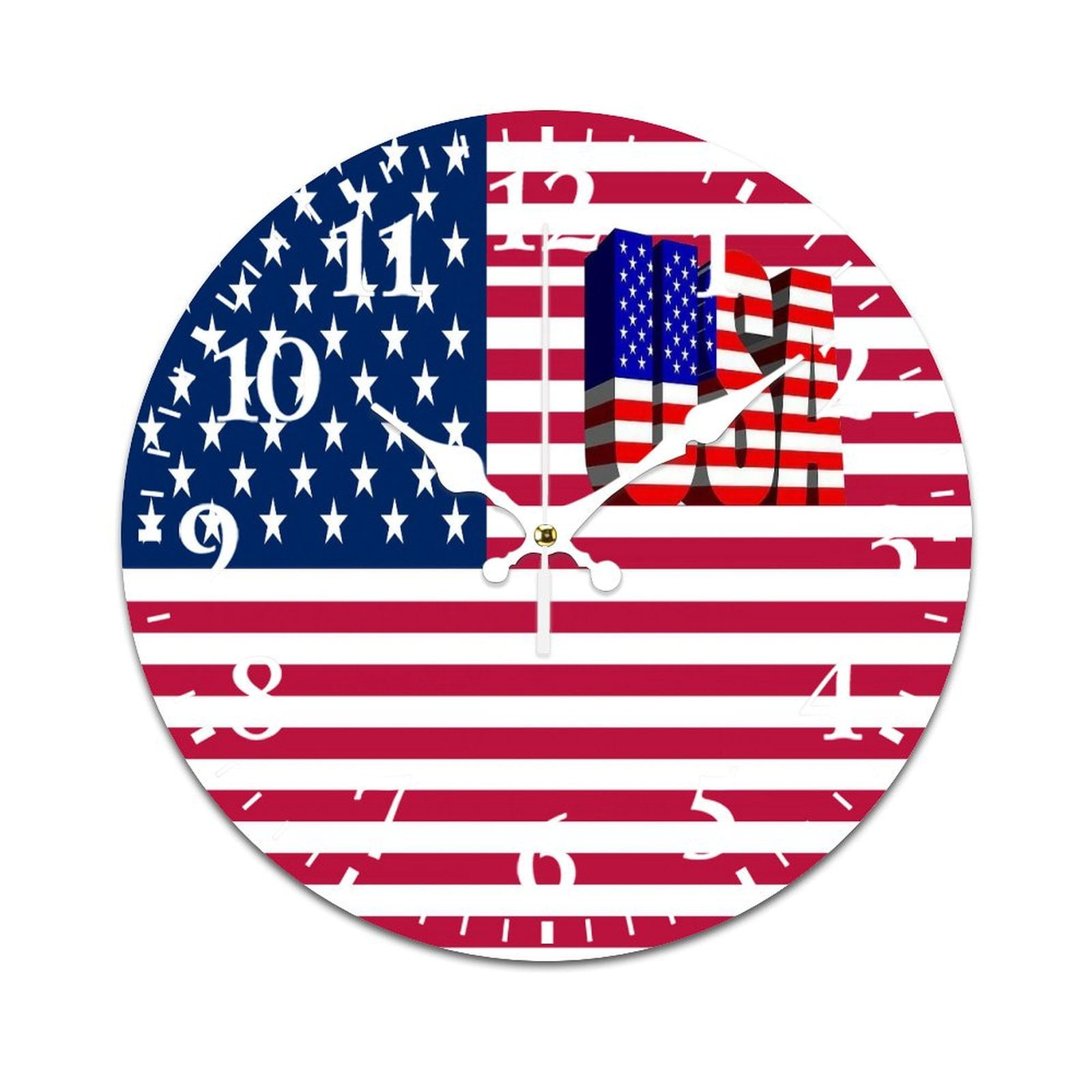 National Flag United States America USA Wall Clock Modern Design Clocks ...