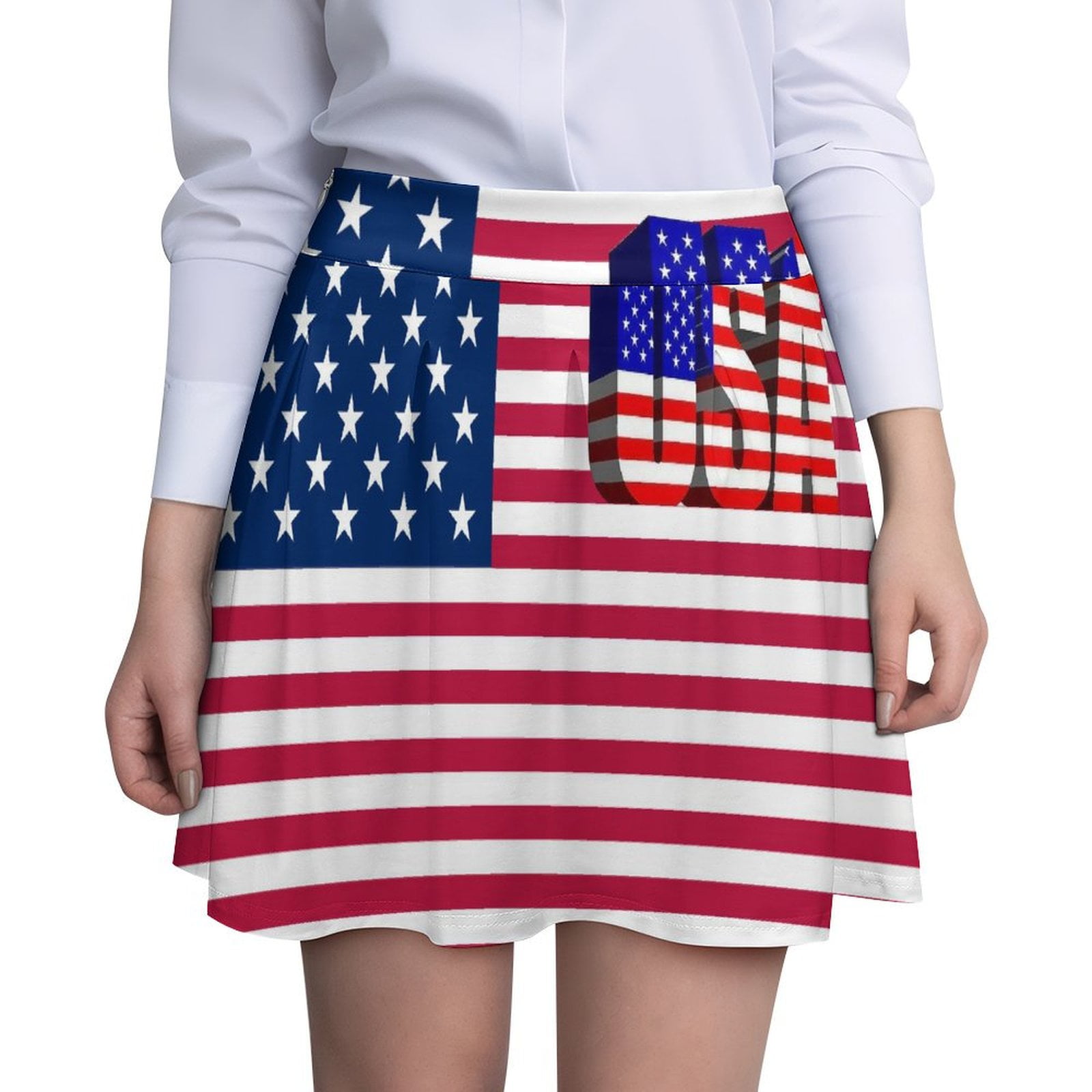 National Flag United States America USA Women's Casual Mini Skirt ...
