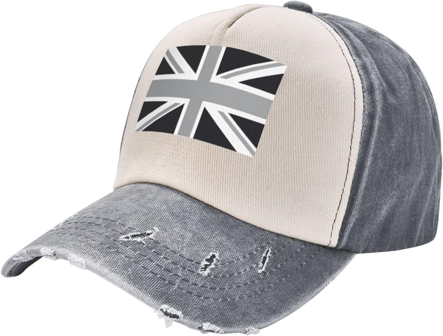 National Flag of The United Kingdom UK Aka Union Jack in Black and ...