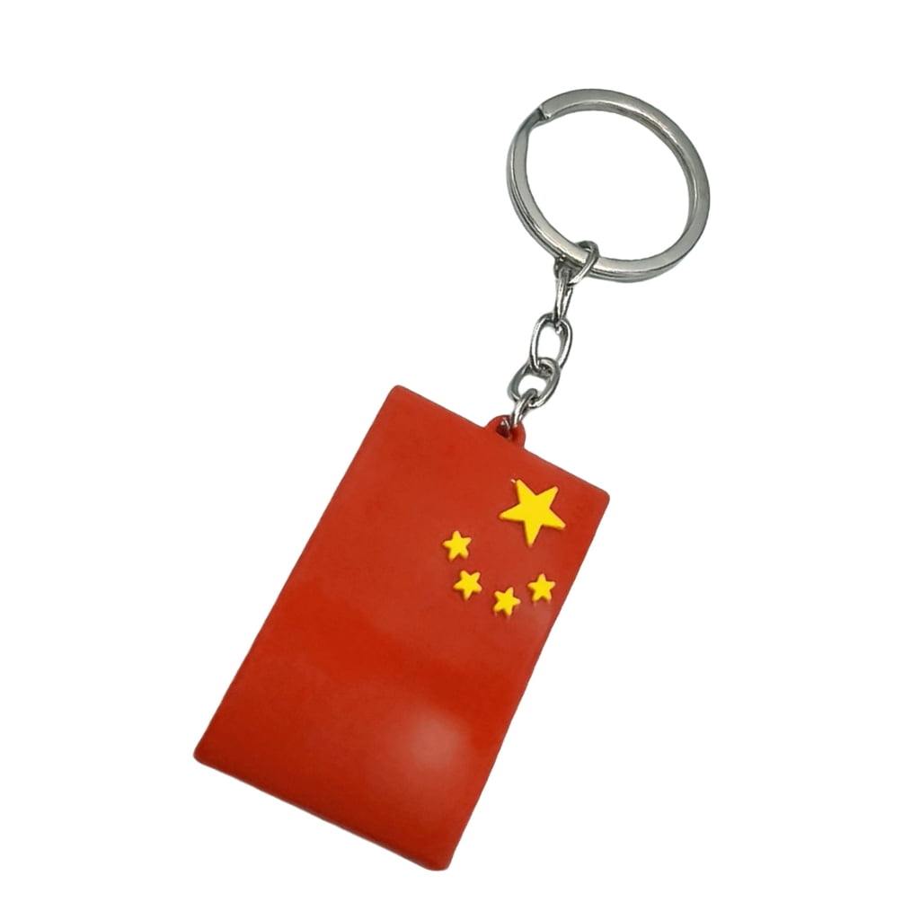 National Flags Keyring Patriotic Keychain Key Holder with Chinese ...