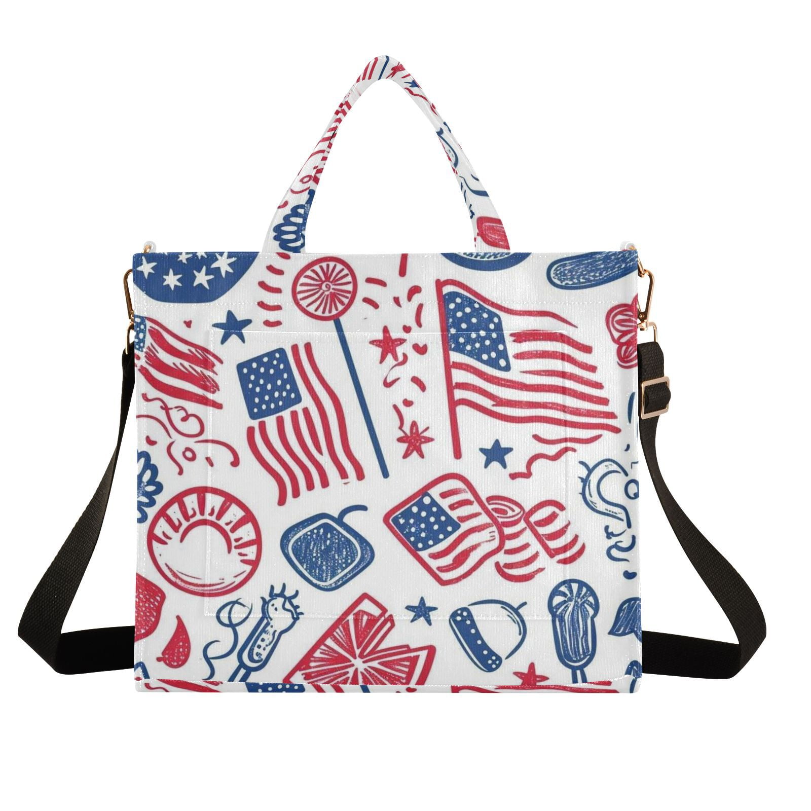 National Flags Stars Corduroy Tote Bag Handbag Large Messenger Bag ...
