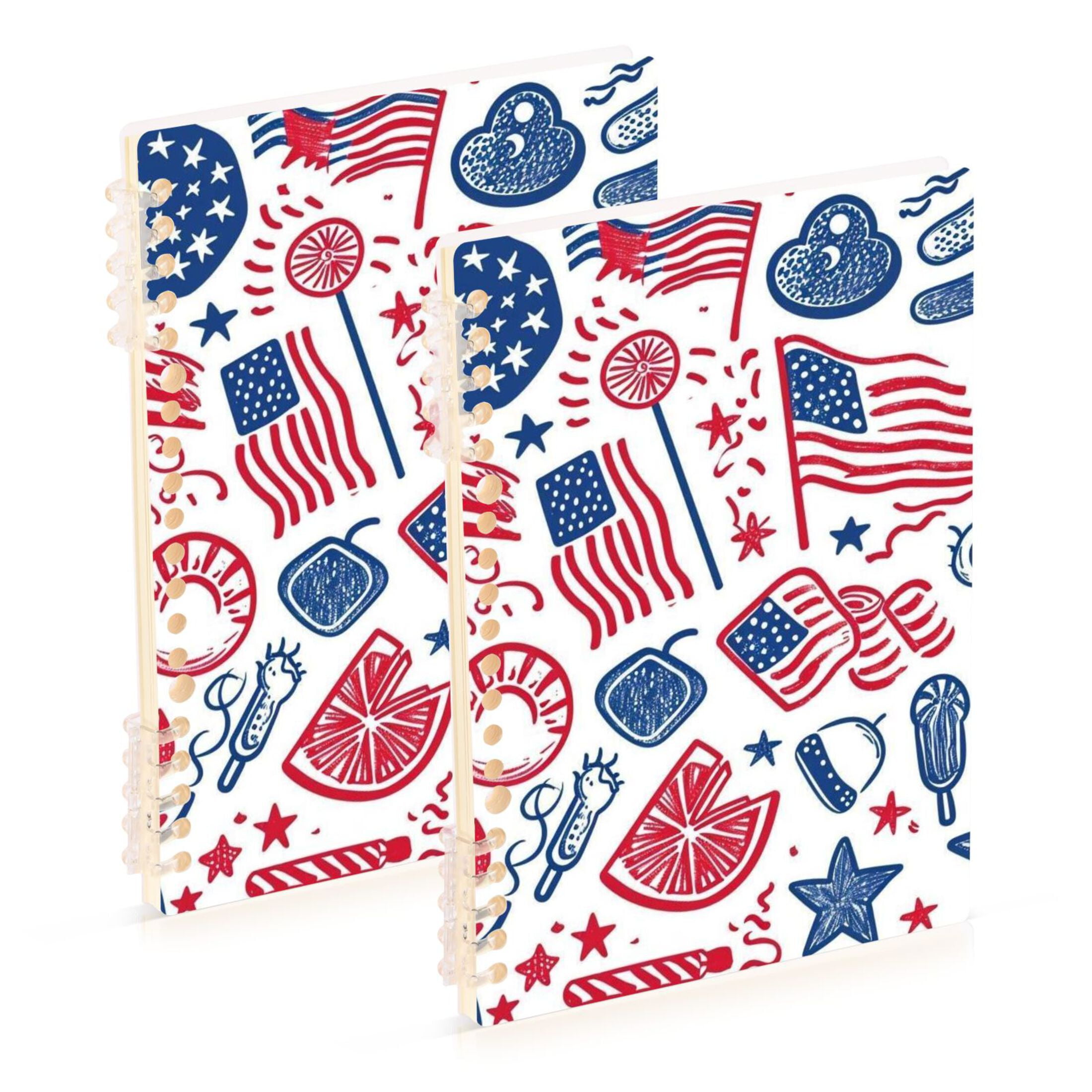 National Flags Stars Ring Binder Notebook Journey Note Diary College ...