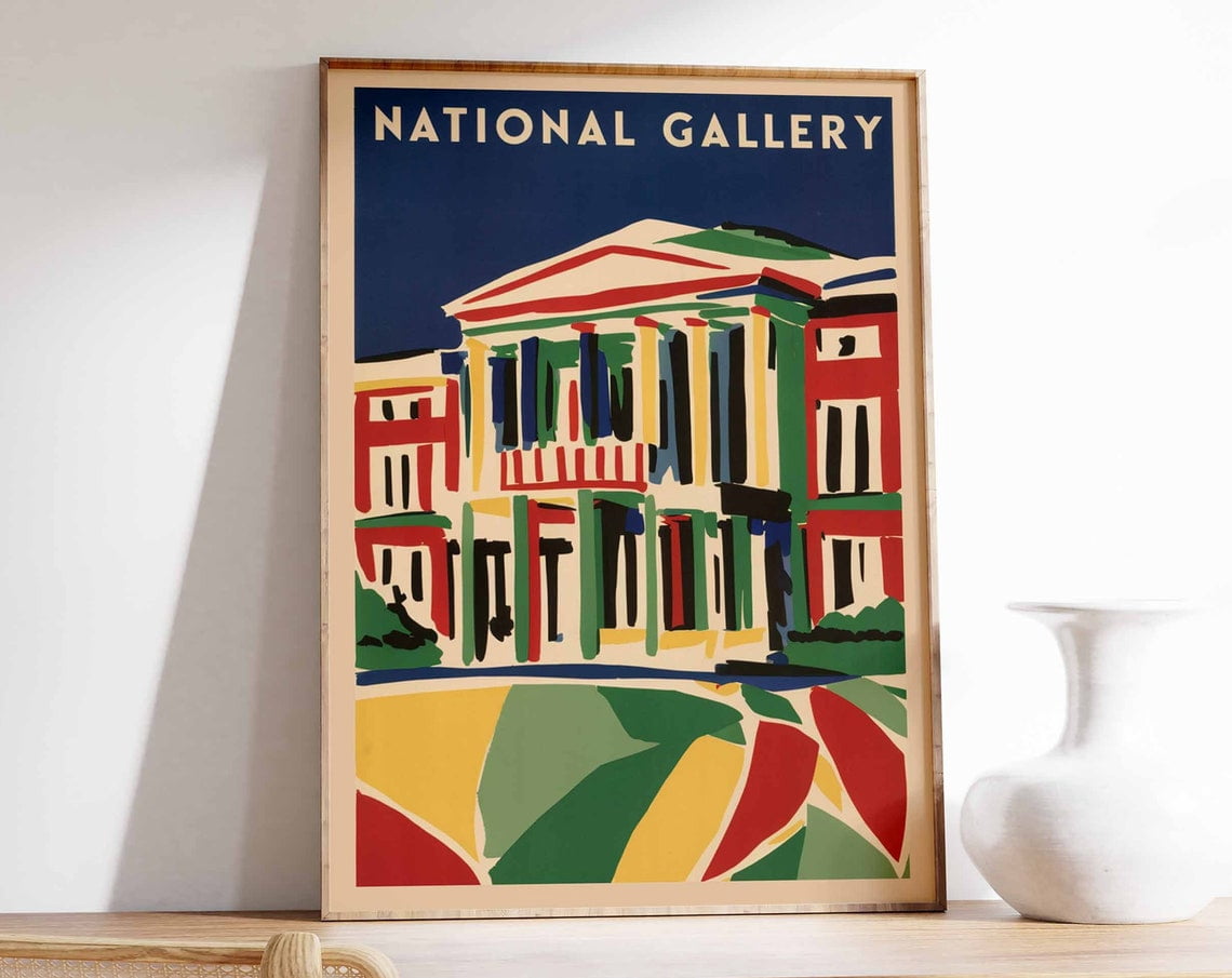 The National Gallery Poster, London Print, London Art, London Poster ...