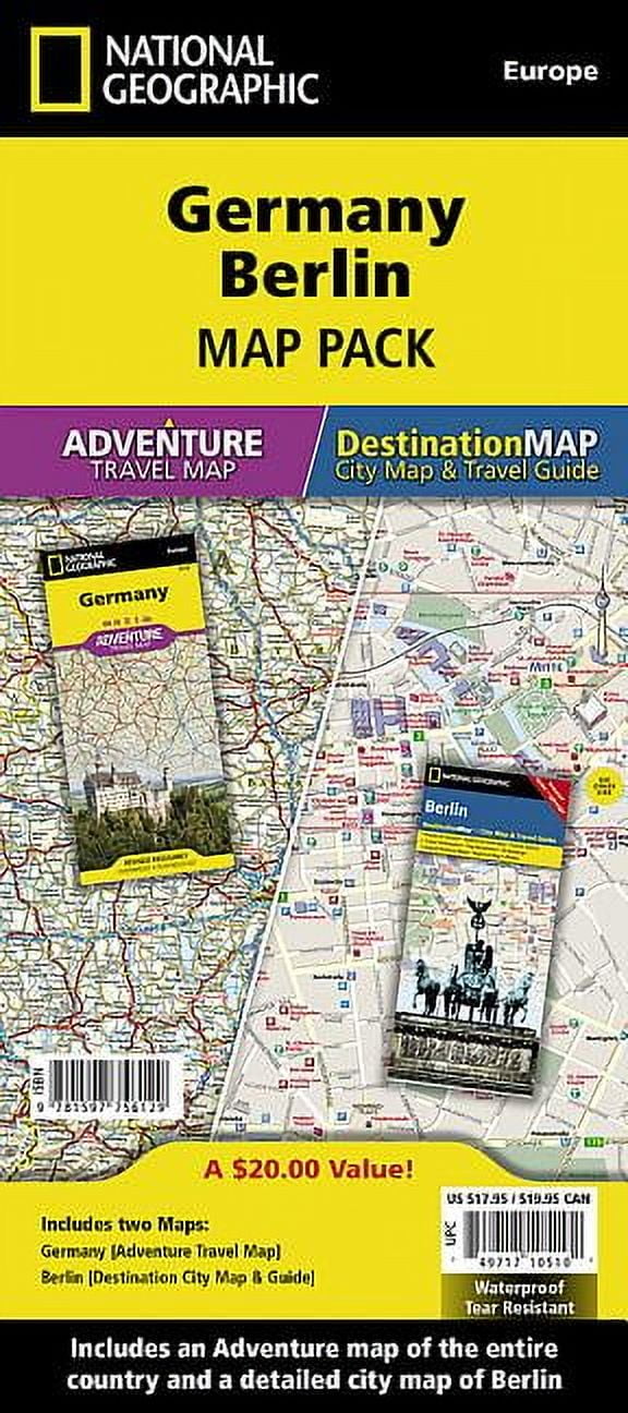 National Geographic Adventure Map Germany, Berlin [Map Pack Bundle ...