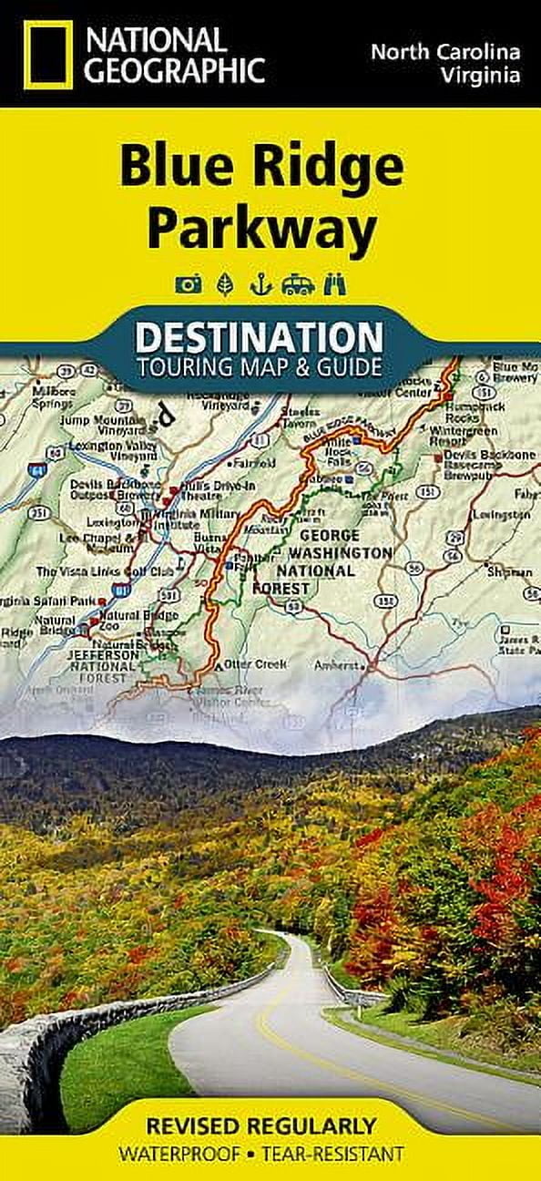 National Geographic Destination Map Blue Ridge Parkway Map, (Paperback ...