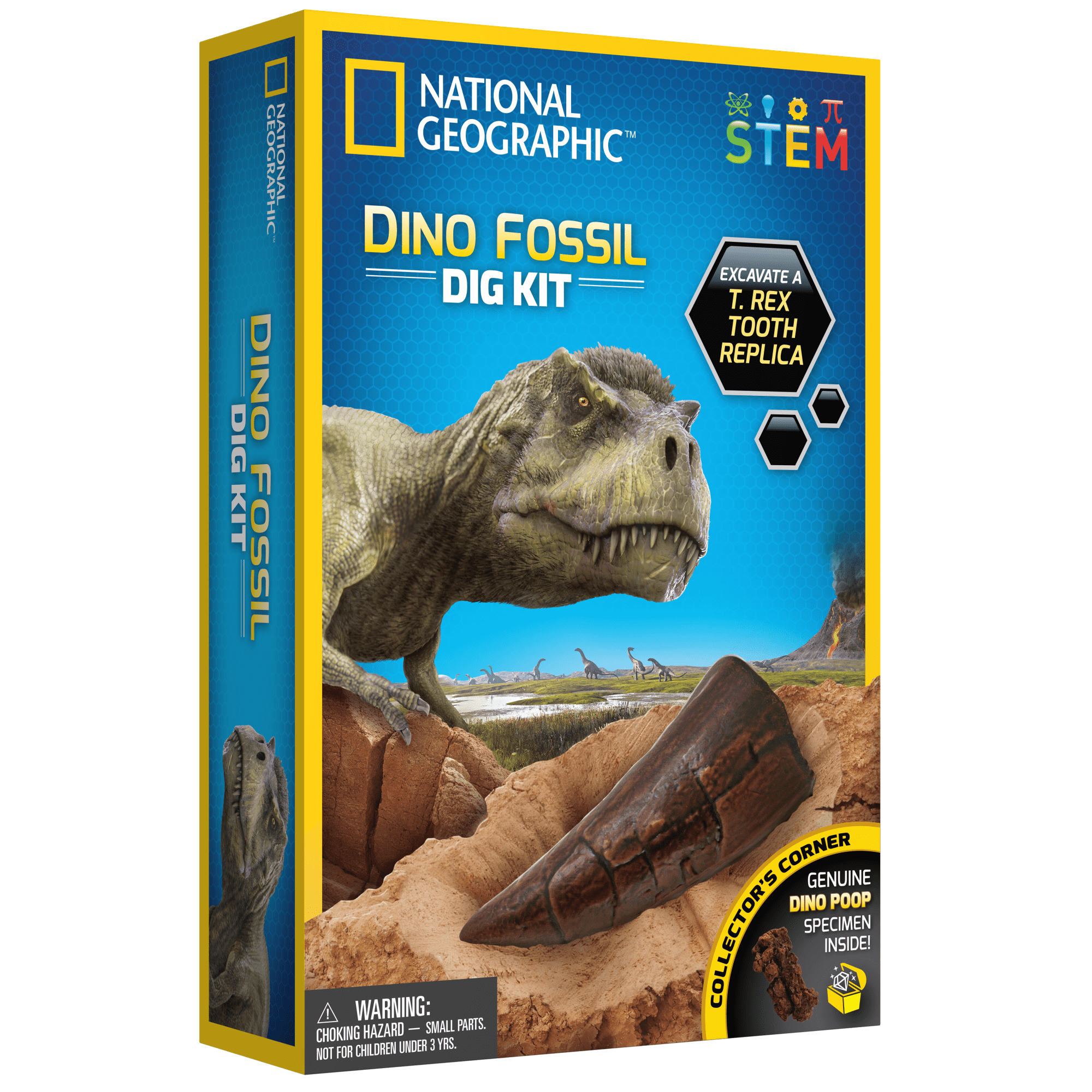 National Geographic Real Dinosaur Fossils Science Dig Kit Toy - Walmart.com