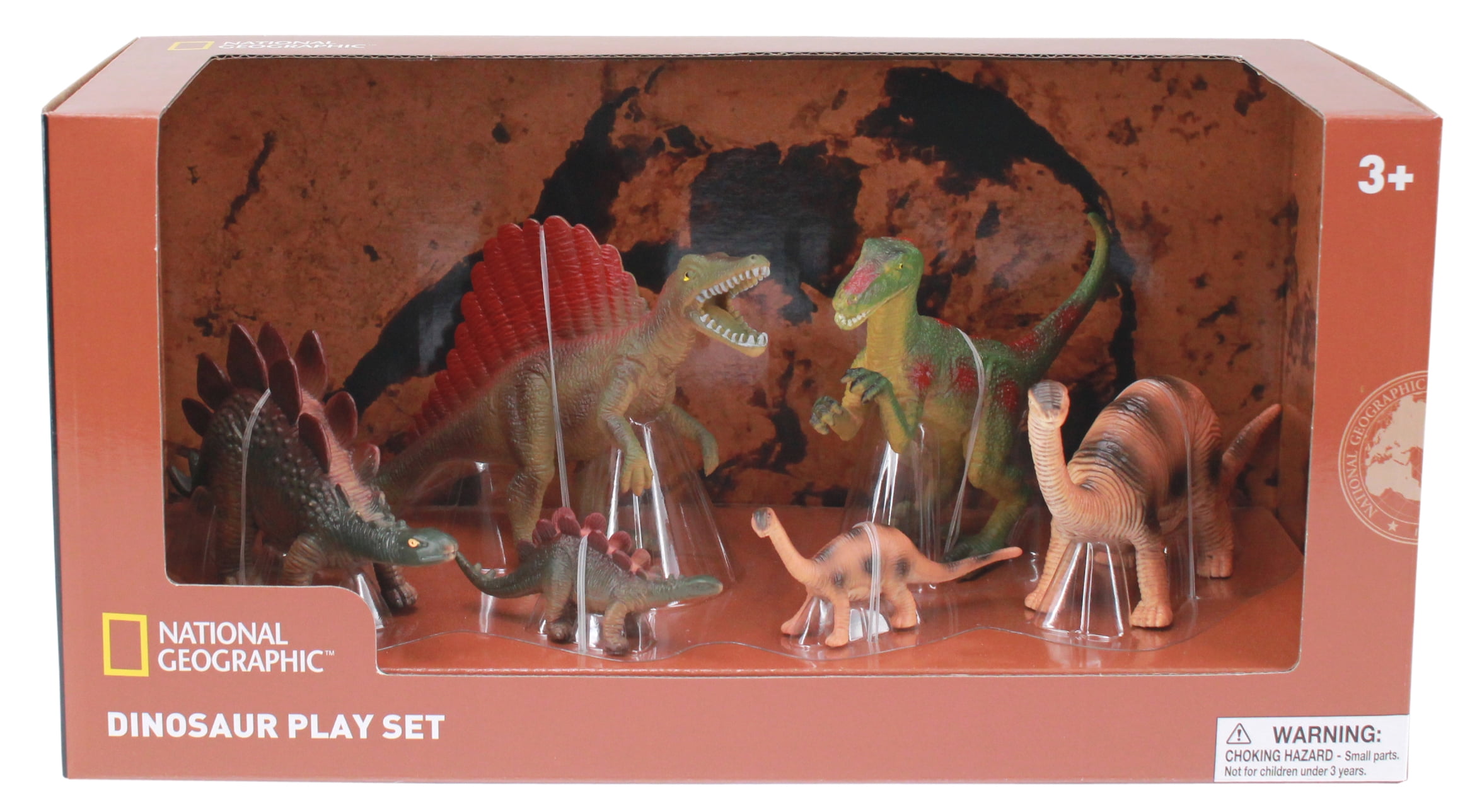 National Geographic Dinosaurs Figurines Set, 6 Pieces - Stegosaurus ...