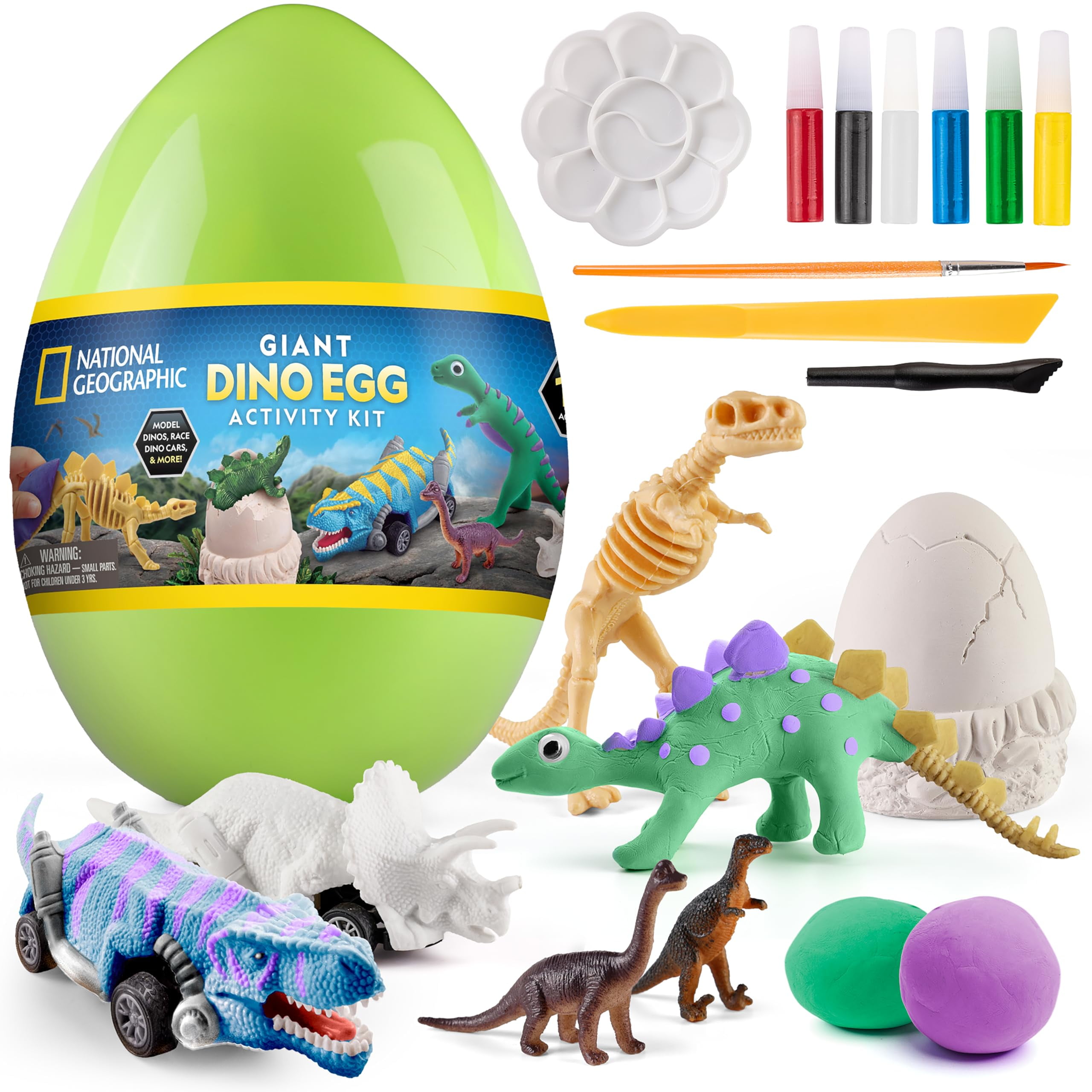 National Geographic Giant Dinosaur STF9 Egg Activity Kit - 15+ Painting ...