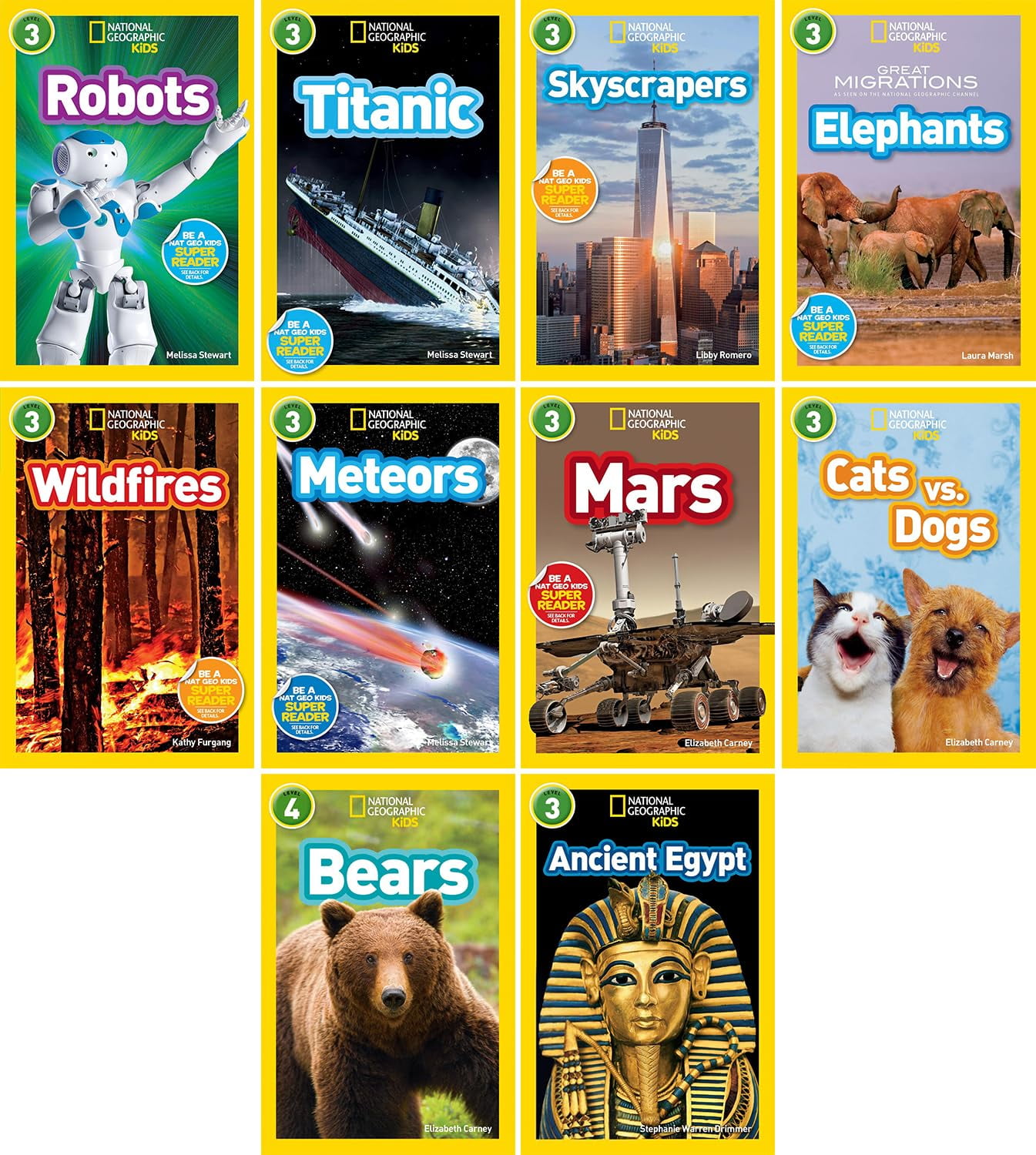 National Geographic Kids Readers Series (Level 3) 10 Books Collection ...