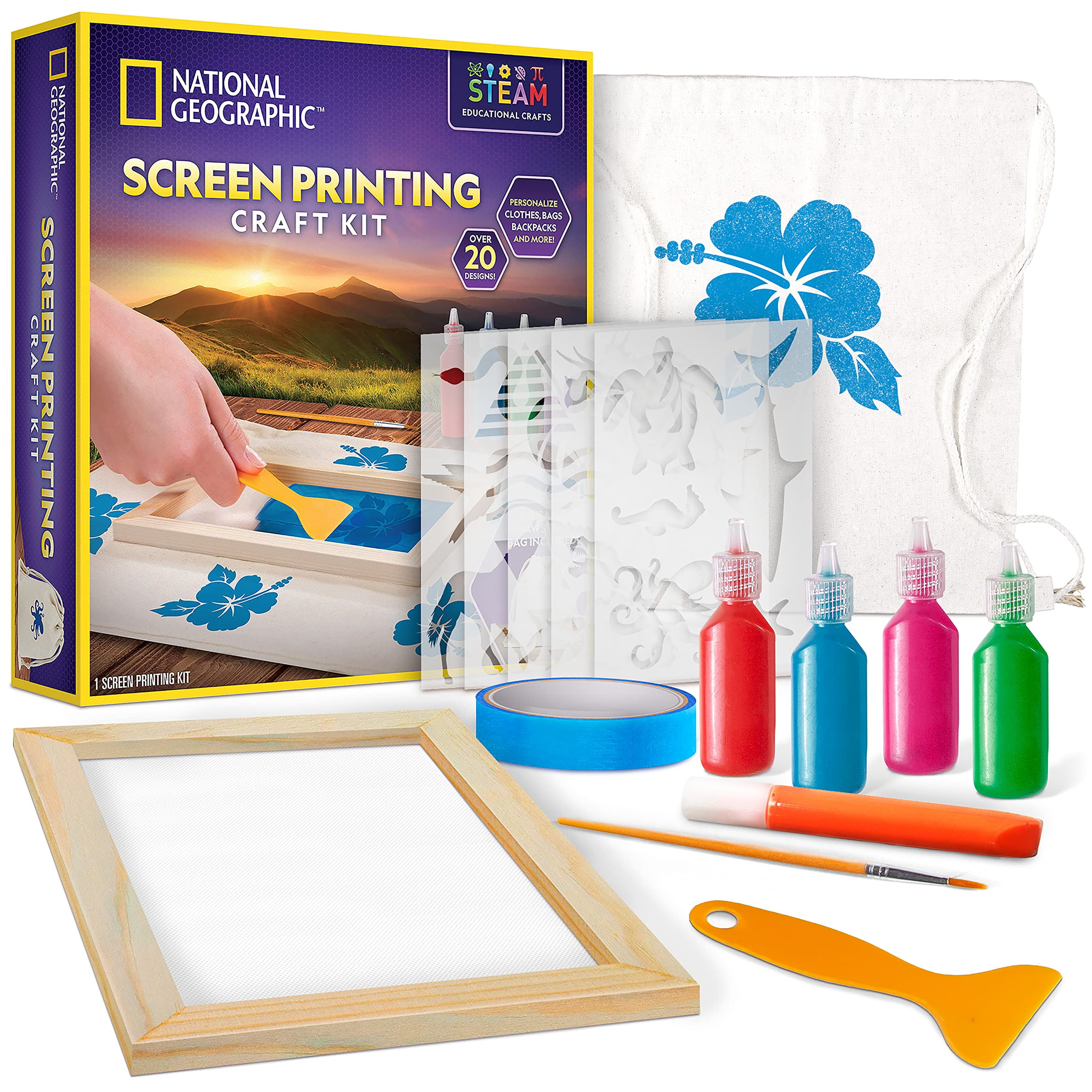 National Geographic KidsTRDN Screen Printing Kit - Arts and Crafts ...