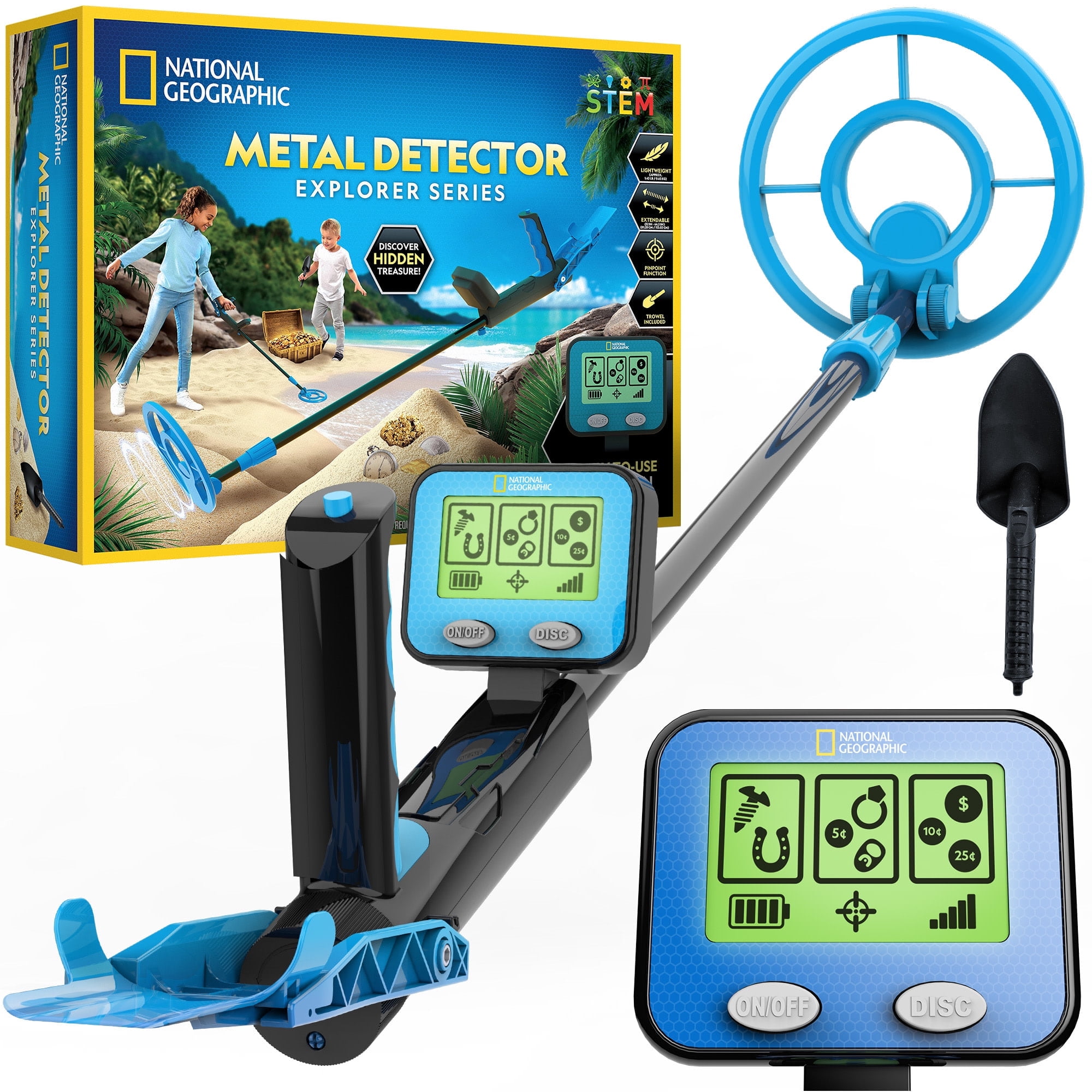 National Geographic Metal Detector for Kids with Waterproof Coil, LCD ...