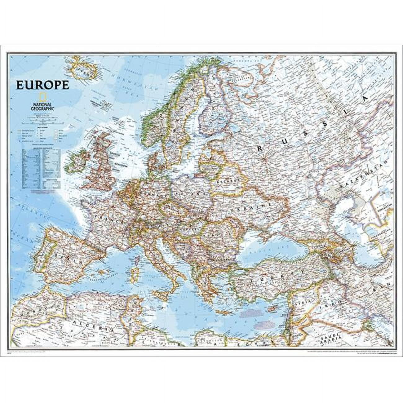 National Geographic RE00620070 Map Of Europe Classic - Walmart.com