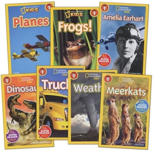 National Geographic Readers Level 1 Set : Planes; Trucks; Dinosaurs ...