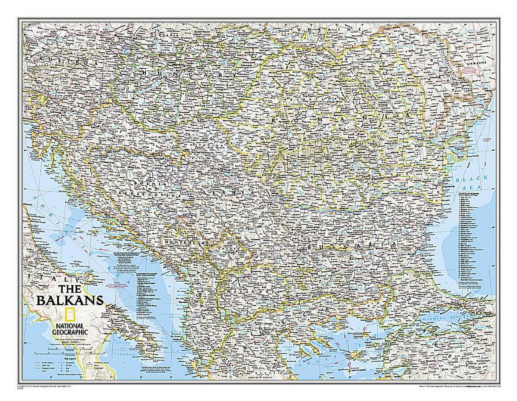 National Geographic Reference Map: National Geographic Balkans Wall Map ...