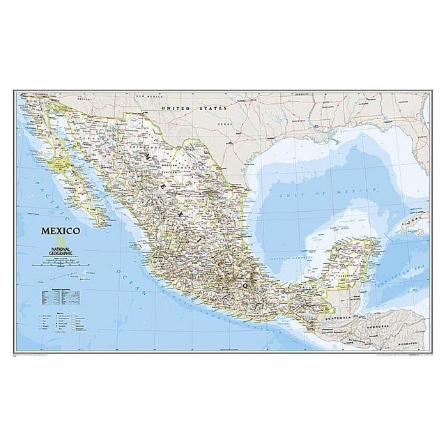National Geographic Reference Map National Geographic Mexico Wall Map ...