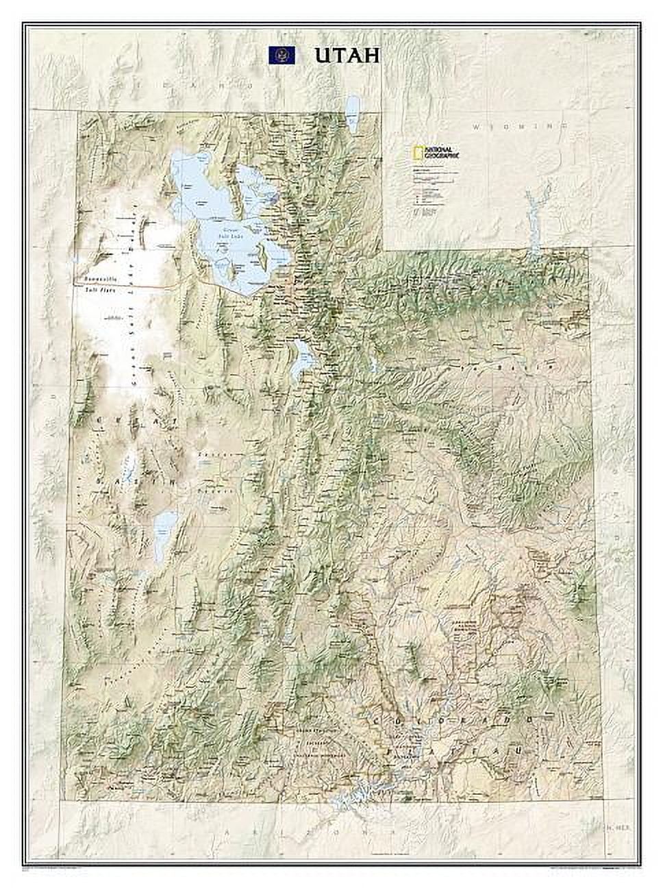 National Geographic Reference Map: National Geographic Utah Wall Map ...