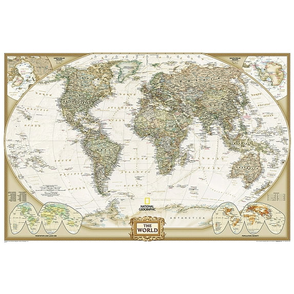 National Geographic Reference Map National Geographic World Wall Map ...