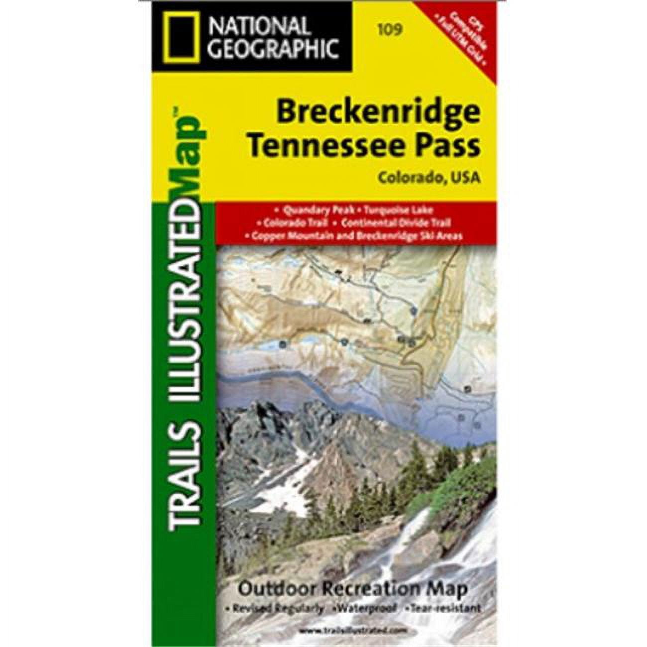 National Geographic TI00000109 Map Of Breckenridge-Tennessee Pass ...