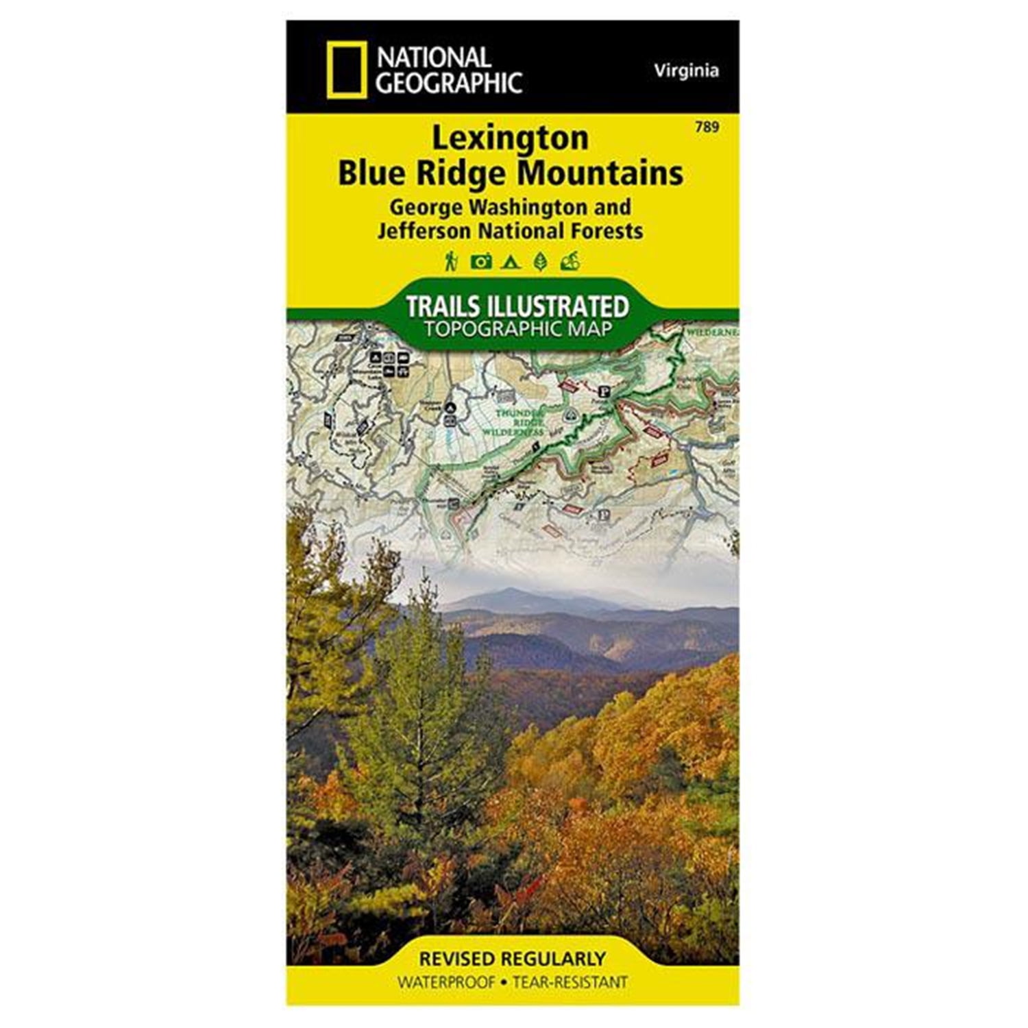 National Geographic TI00000789 Map Of Lexington-Blue Ridge - Virginia ...