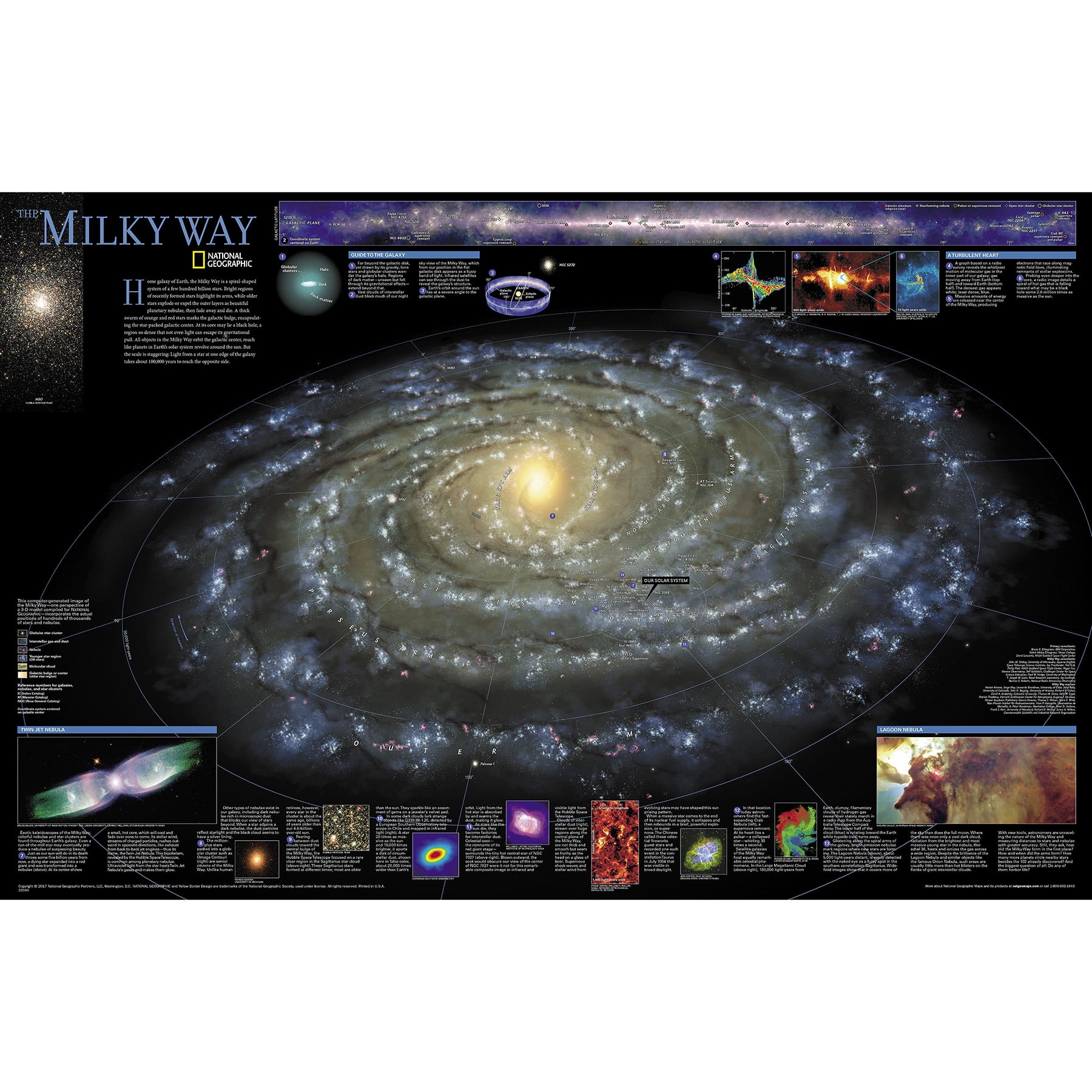 National Geographic The Milky Way Map, Laminated, 31.25" x 20.25 ...