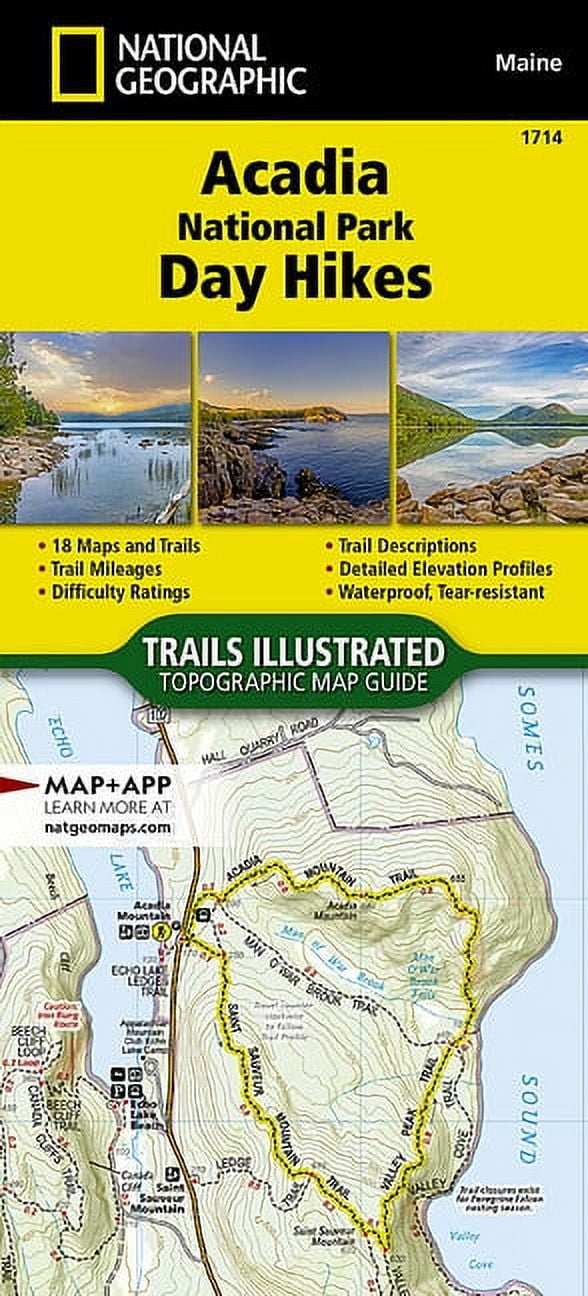 National Geographic Topographic Map Guide: Acadia National Park Day ...