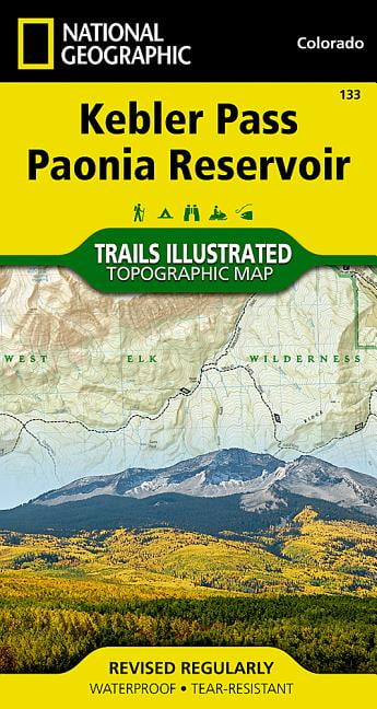 National Geographic Trails Illustrated M Kebler Pass, Paonia Reservoir ...