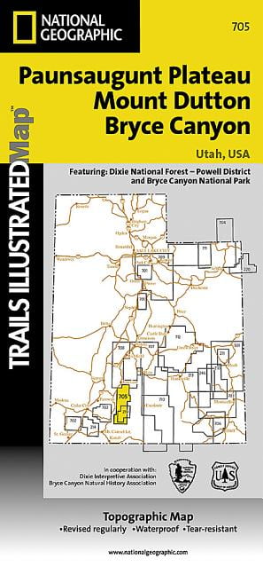 National Geographic Trails Illustrated M Mount Dutton, Aquarius Plateau ...
