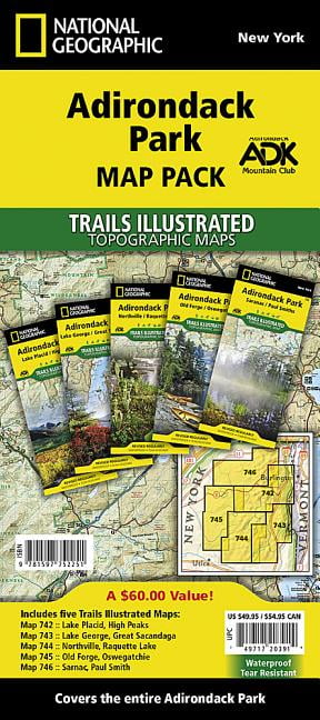 National Geographic Trails Illustrated Map: Adirondack Park [Map Pack ...