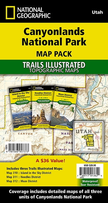 National Geographic Trails Illustrated Map: Canyonlands National Park ...