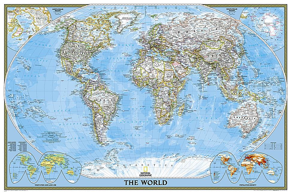 National Geographic: World Classic Wall Map (36 X 24 Inches) - Walmart.com