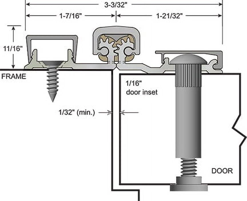 National Guard HD5700A-83 Full Surface Continuous Geared Hinge 1/16 ...