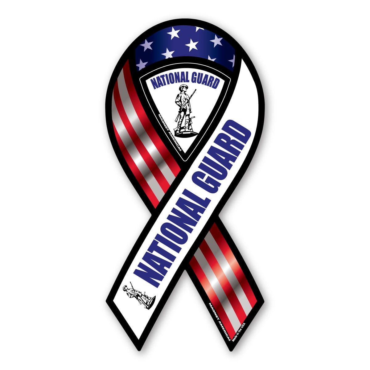 National Guard Red, White, And Blue 2-in-1 Ribbon Magnet - Walmart.com