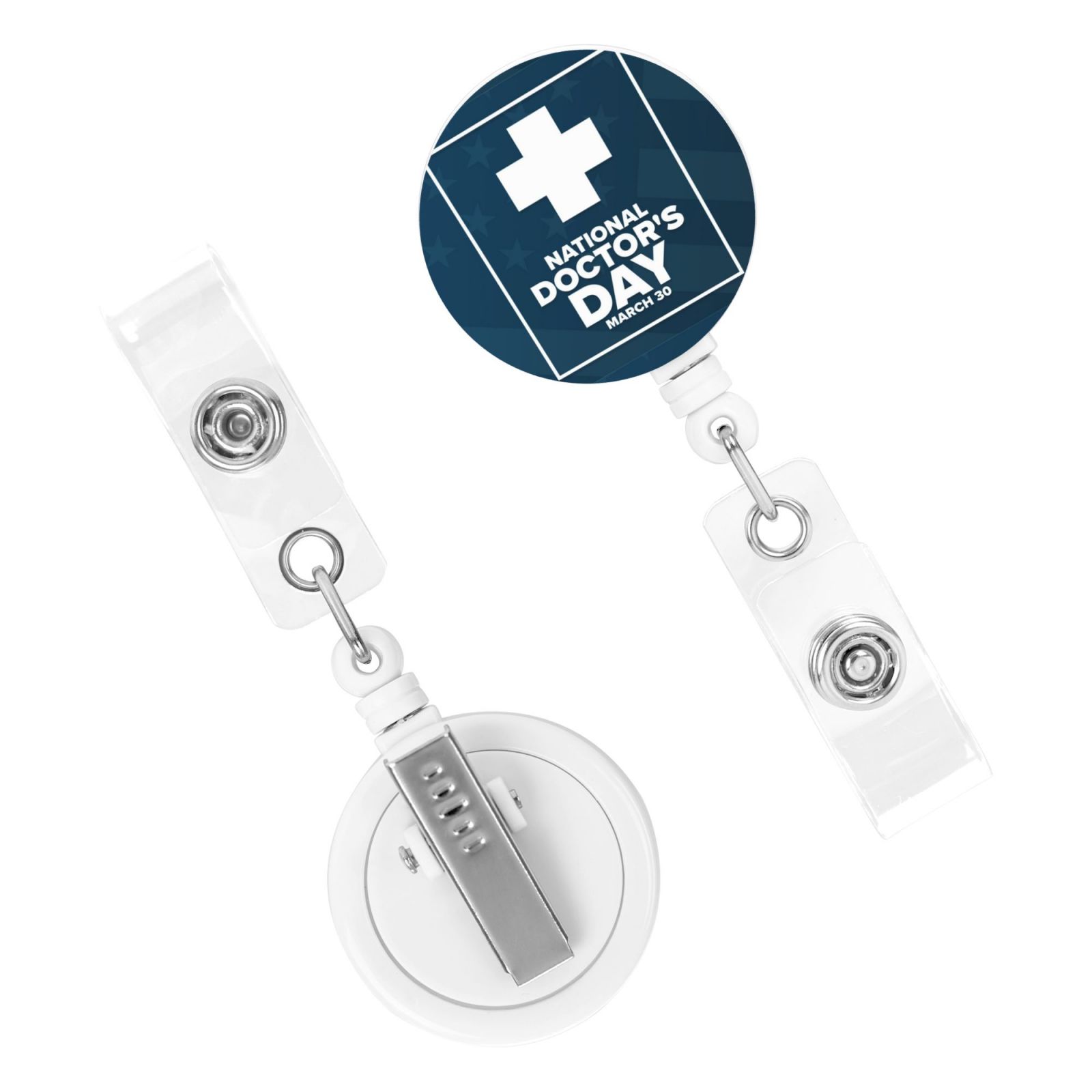 National Happy Doctor'S Day Badge Reel Retractable Badge Clip Id Card ...