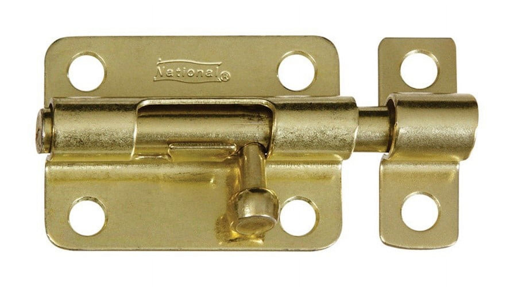 National Hardware 3 In. Brass Steel Door Barrel Bolt N151-589 - Walmart.com