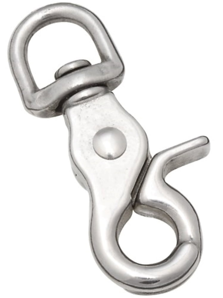 National Hardware 3161BC Trigger Snap 1/2 Round Swivel Eye, Stainless ...