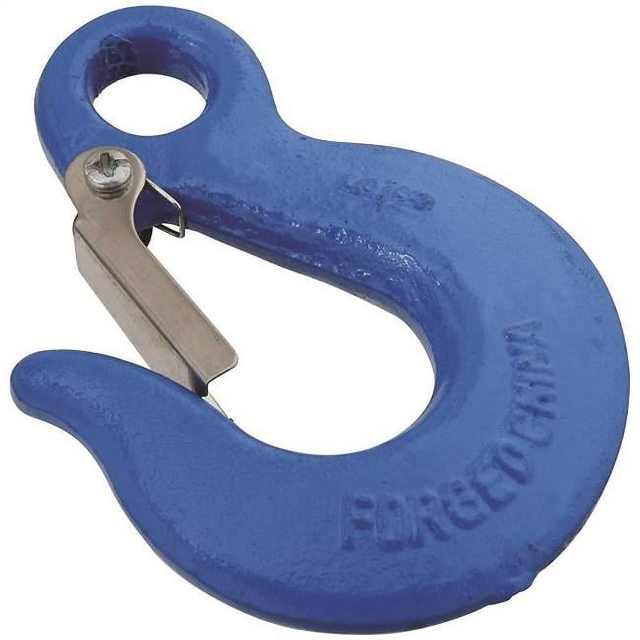 National Hardware 5/16 in. Eye Slip Hook with Latch, Forged Steel Blue ...