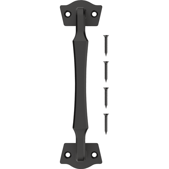 National Hardware 9-13/16 In. Black Rustic Modern Gate Pull - Pack of 2 ...