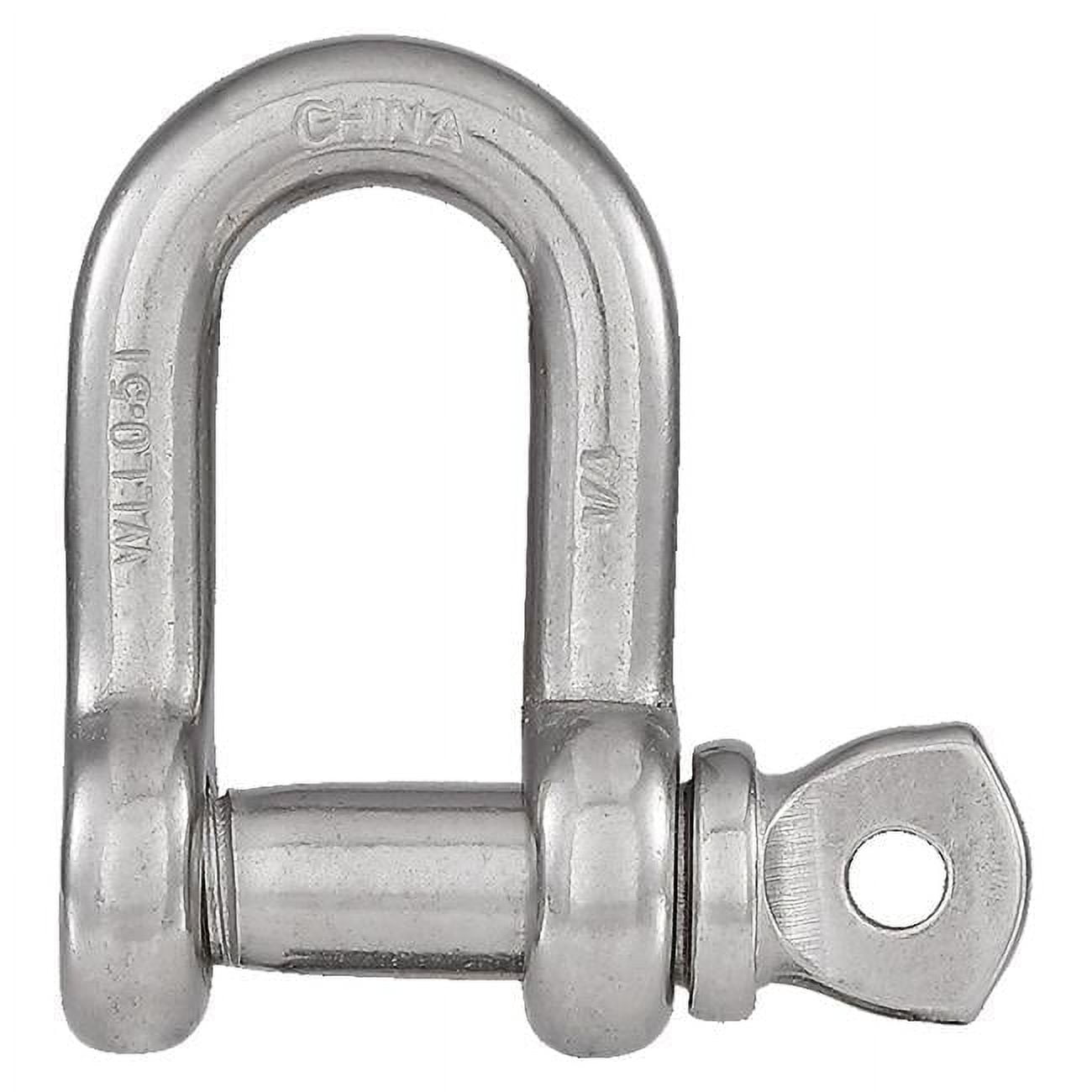 National Hardware N100-354 D-Shackle, 1/4 in, 1000 lb Working Load, 316 ...