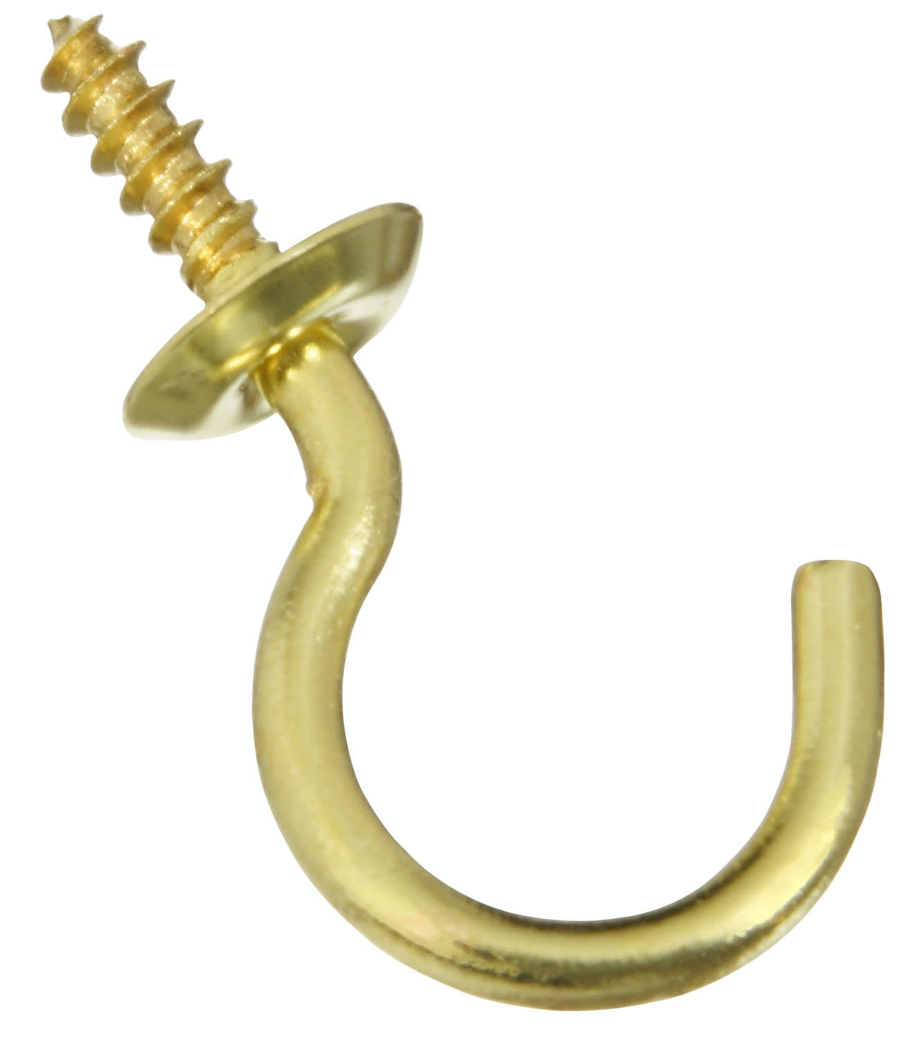 National Hardware N119 669 78 Solid Brass Cup Hooks 5 Count