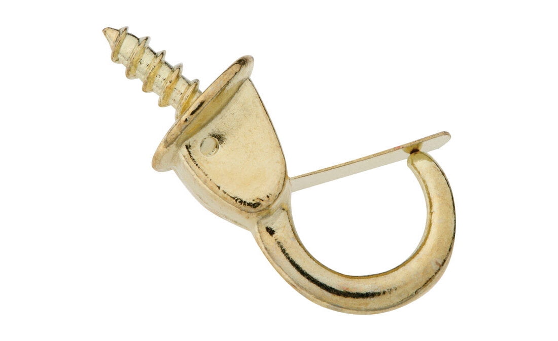 National Hardware 7/8 In. Safety Cup Hook with Spring Clip (2 Count ...