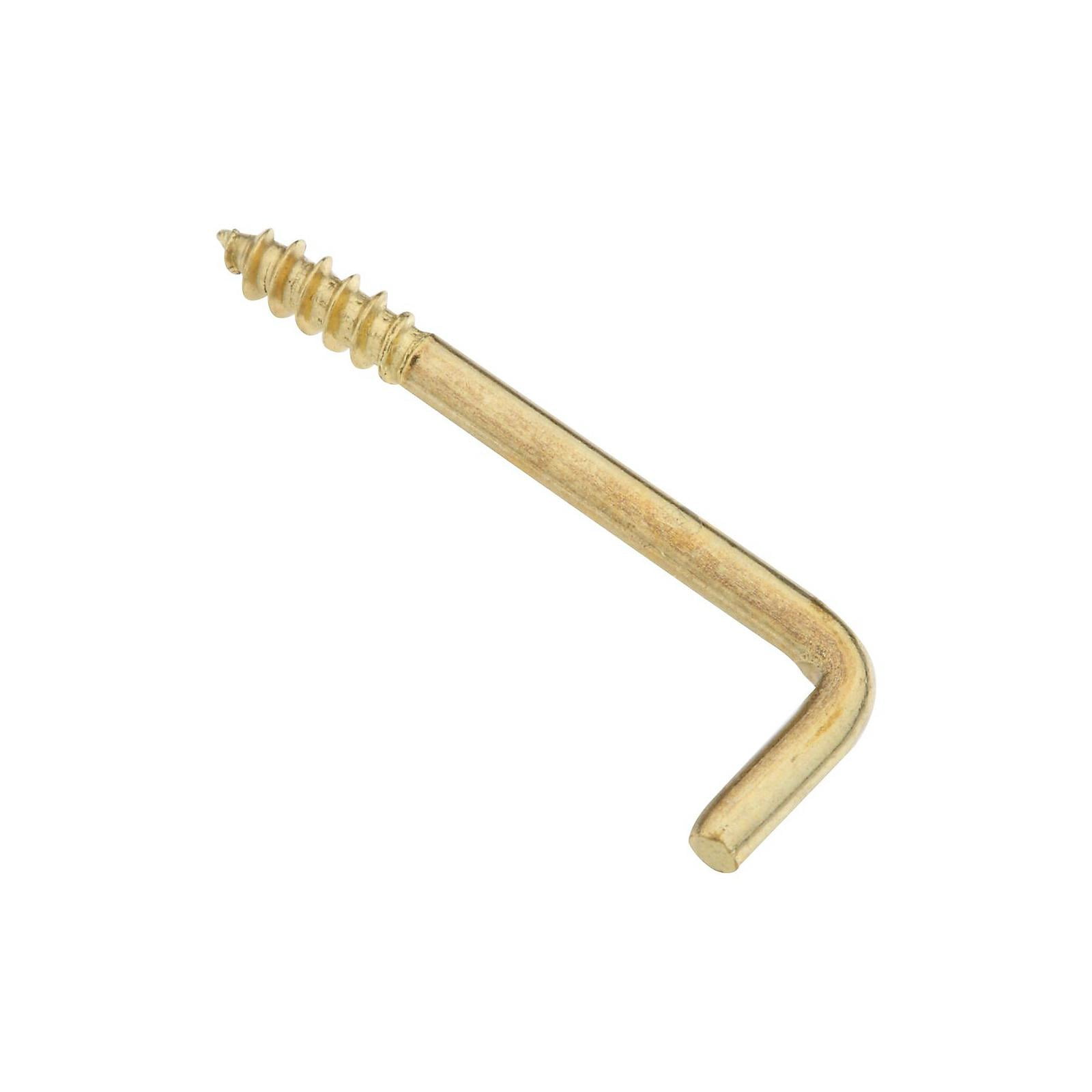 National Hardware N120543 V2031 Square Bend Hook Solid Brass Finish ...