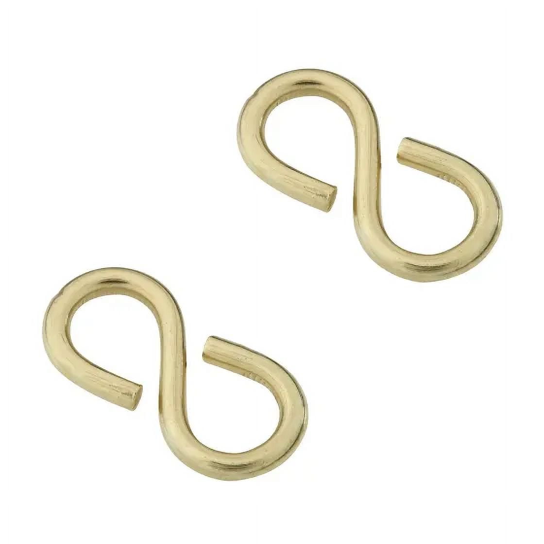 National Hardware N121-459 Closed S Hooks 1-1/4 Inch Solid Brass 2 Pack, Each - Walmart.com