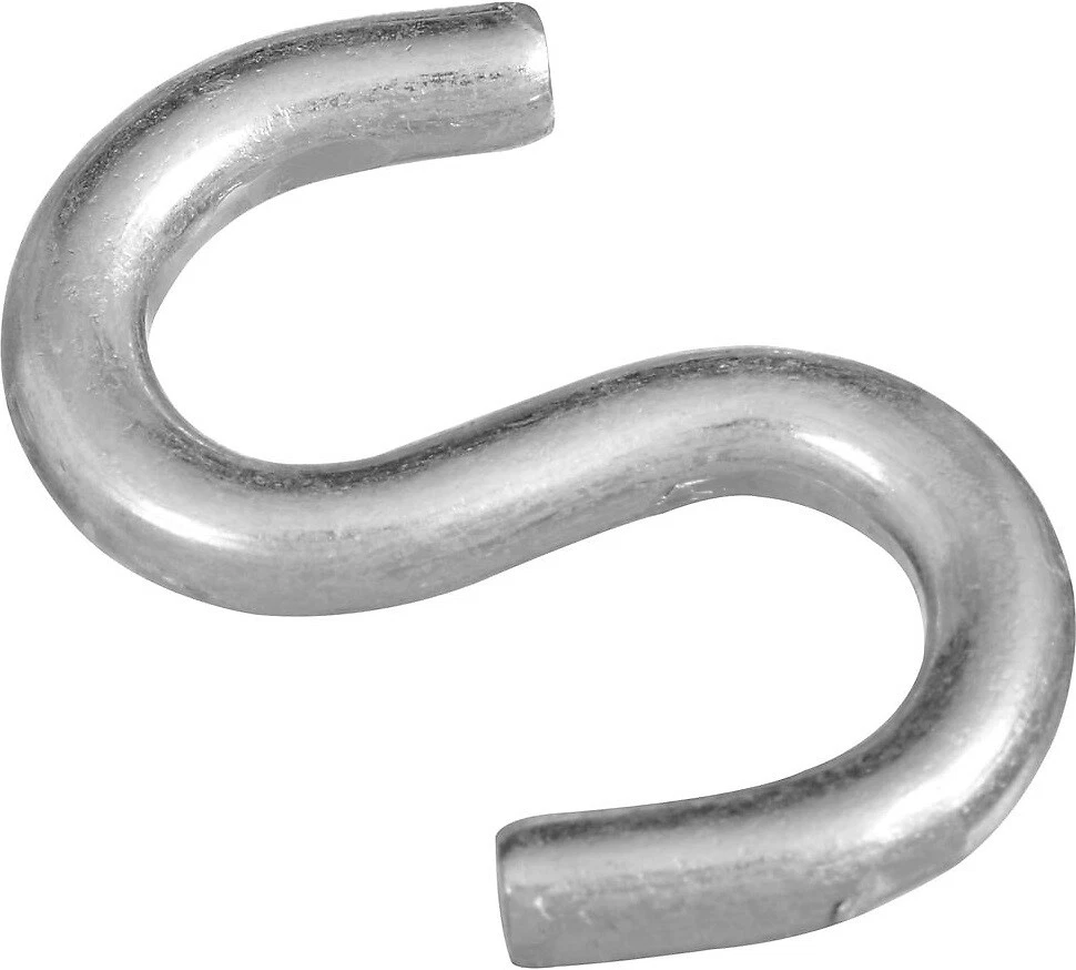 National Hardware N121-665 V2076 Open S-Hook, 2", Zinc Plated - Walmart.com