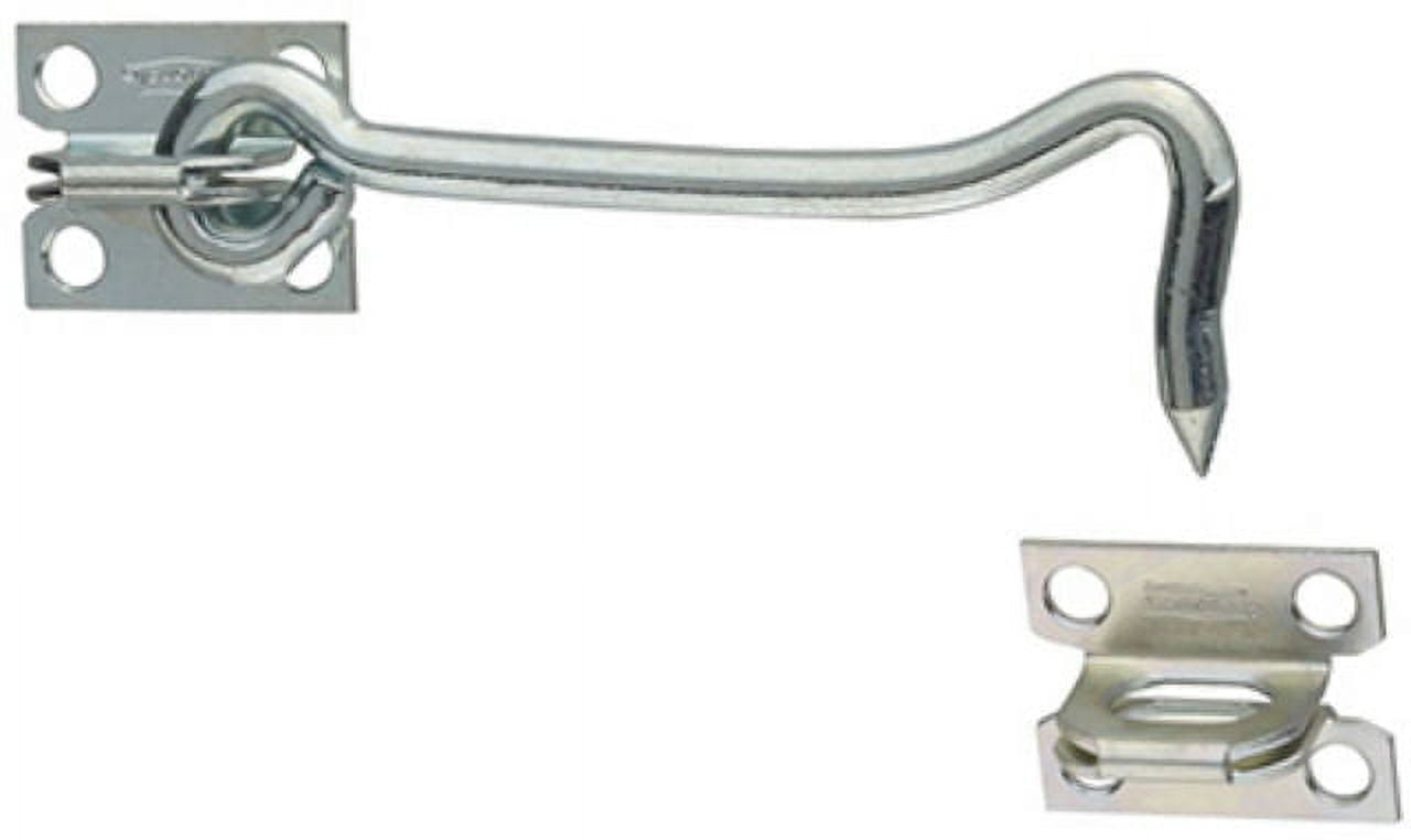 National Hardware N122-283 Zinc Plated Gate Hook with Plate Staples, 4 ...