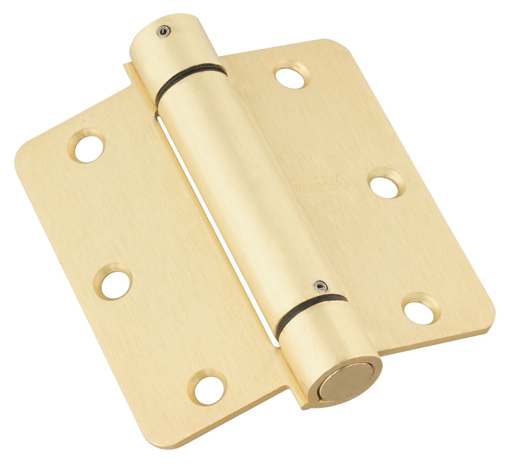 National Hardware N185-199 3-1/2" X 3-1/2" Round Corners Brass Spring ...